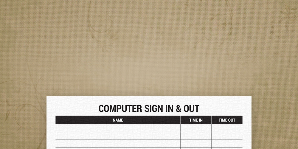 Sign In & Out Printables