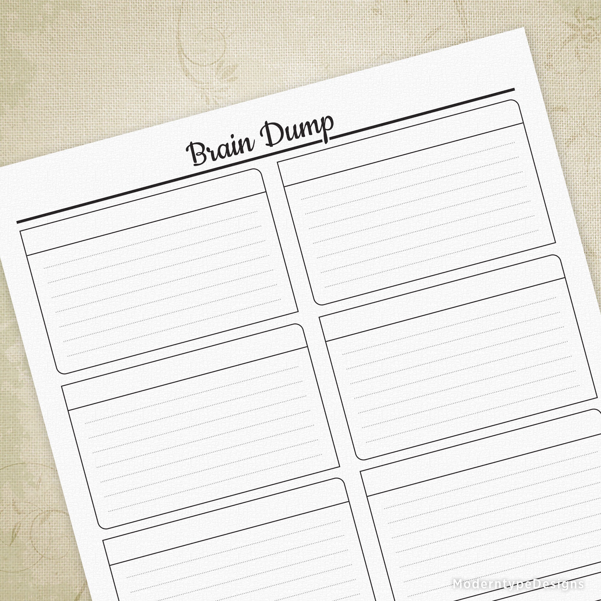 Brain Dump Printable