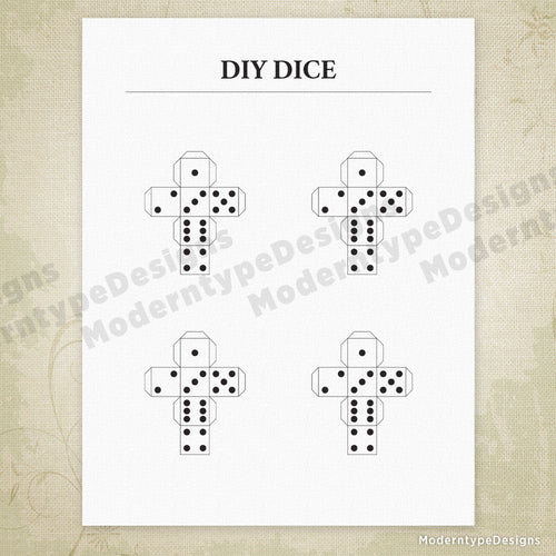 DIY Dice Printable