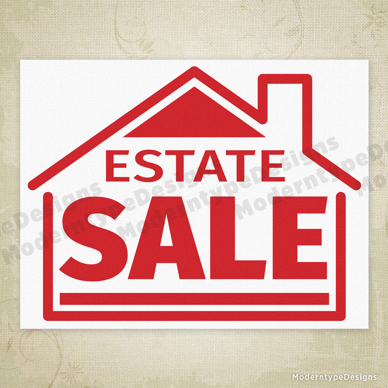 Estate Sale Flyer Printable Sign