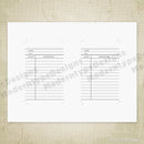 Library Book Cards Printable, 3 x 5"