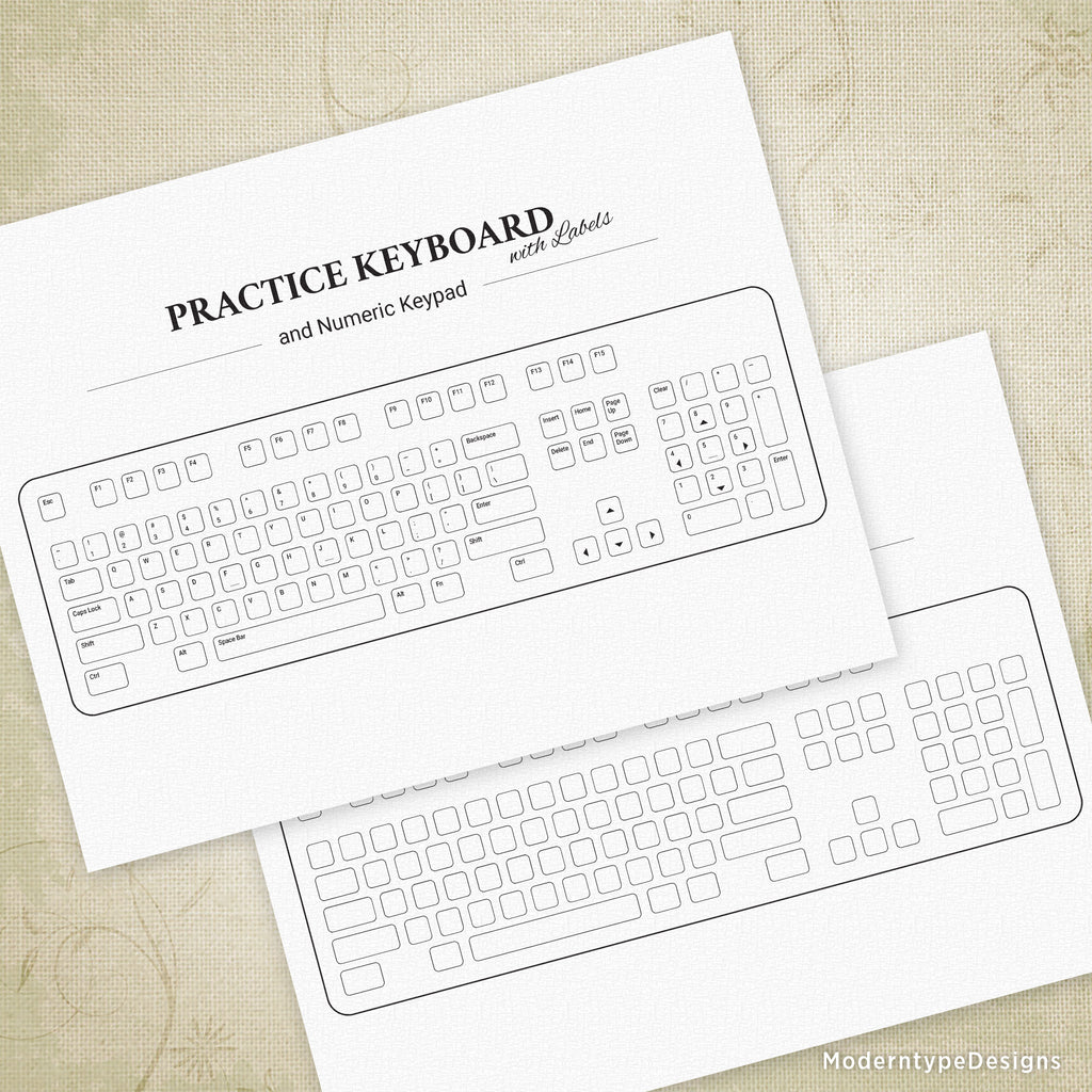Standard Practice Keyboard Printable