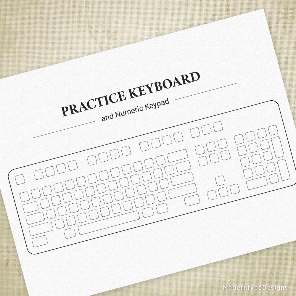 Standard Practice Keyboard Printable