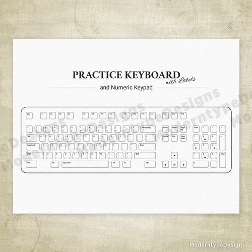 Standard Practice Keyboard Printable