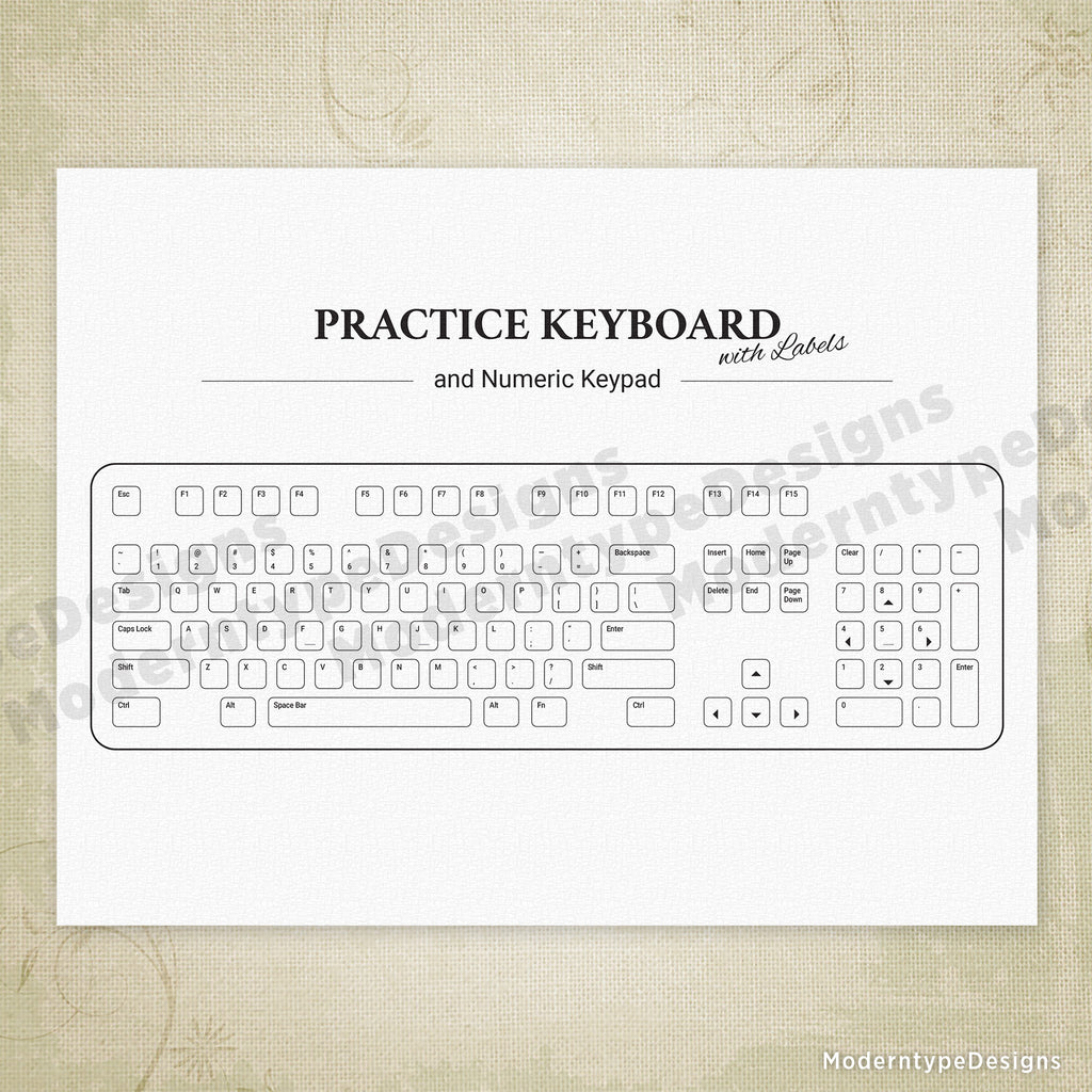 Standard Practice Keyboard Printable
