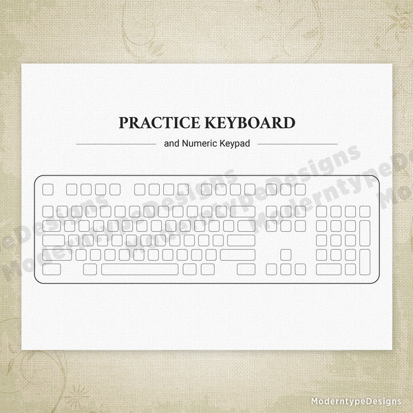 Standard Practice Keyboard Printable
