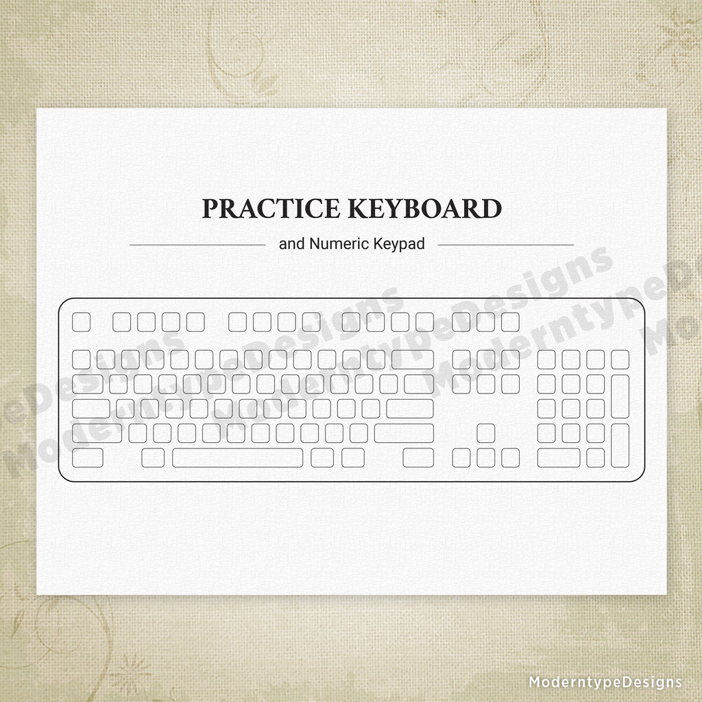 Standard Practice Keyboard Printable