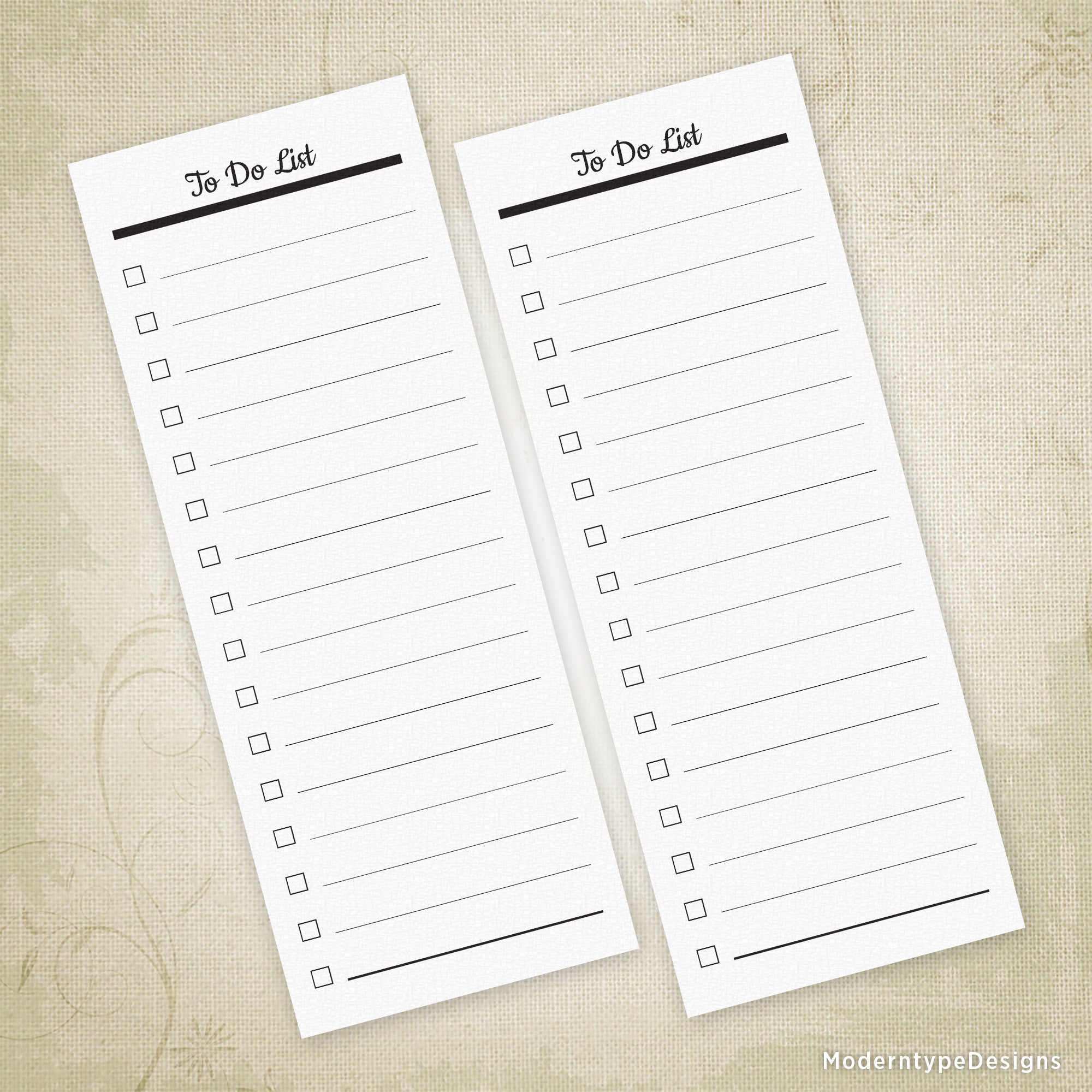 To Do List Planner Printable, 4.25 x 11"
