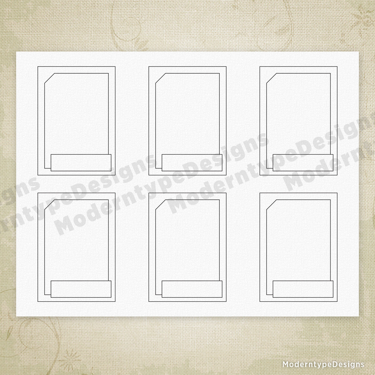 Trading Cards Drawing Template Printable