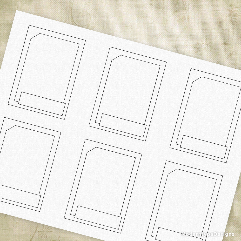 Trading Cards Drawing Template Printable