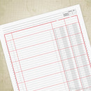 Columnar Worksheet Printable, 2 Columns