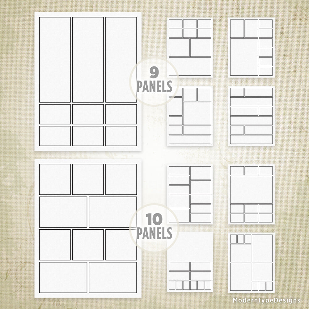Basic Comic Book Panels Printable