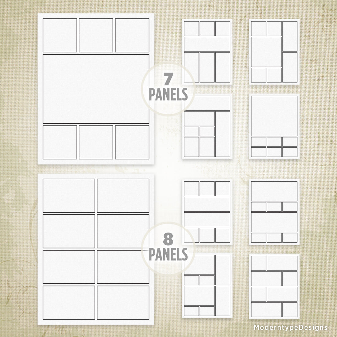 Basic Comic Book Panels Printable