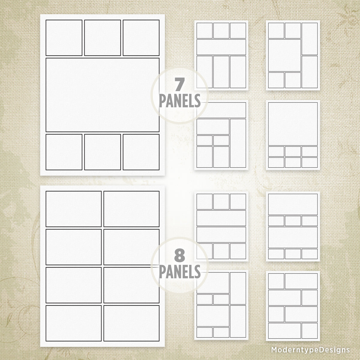 Basic Comic Book Panels Printable