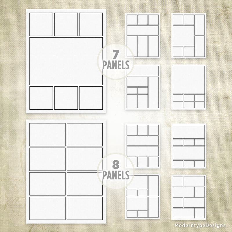 Basic Comic Book Panels Printable