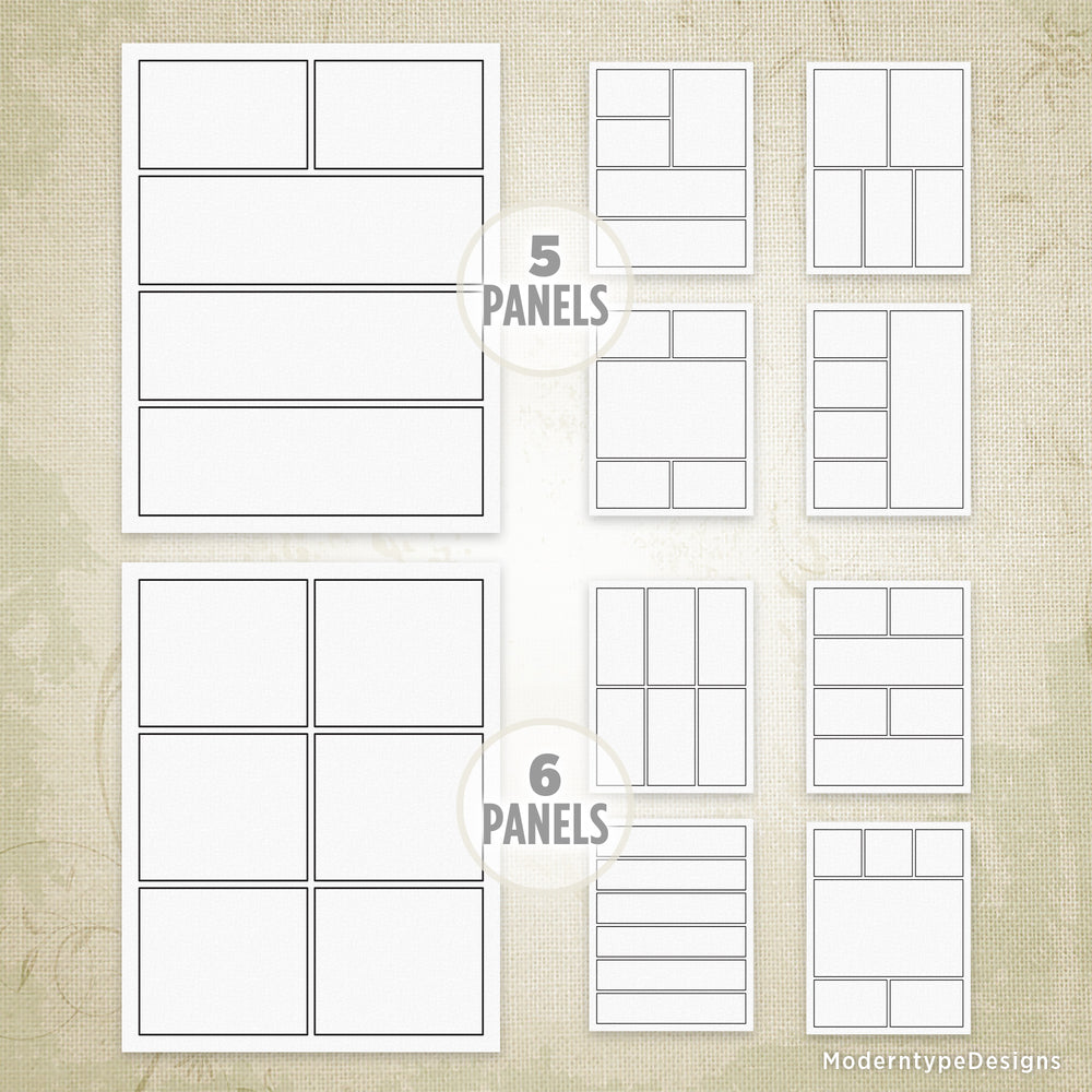 Basic Comic Book Panels Printable