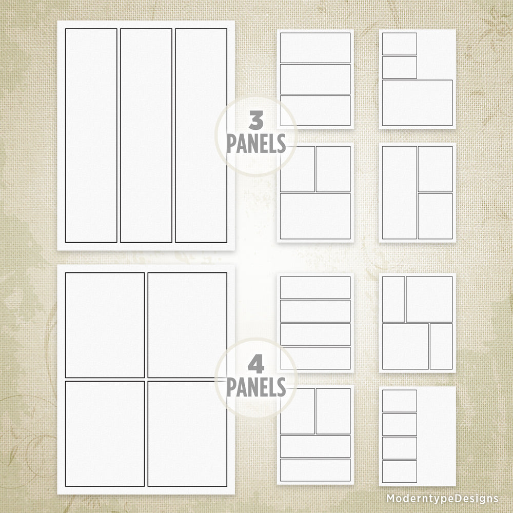 Basic Comic Book Panels Printable