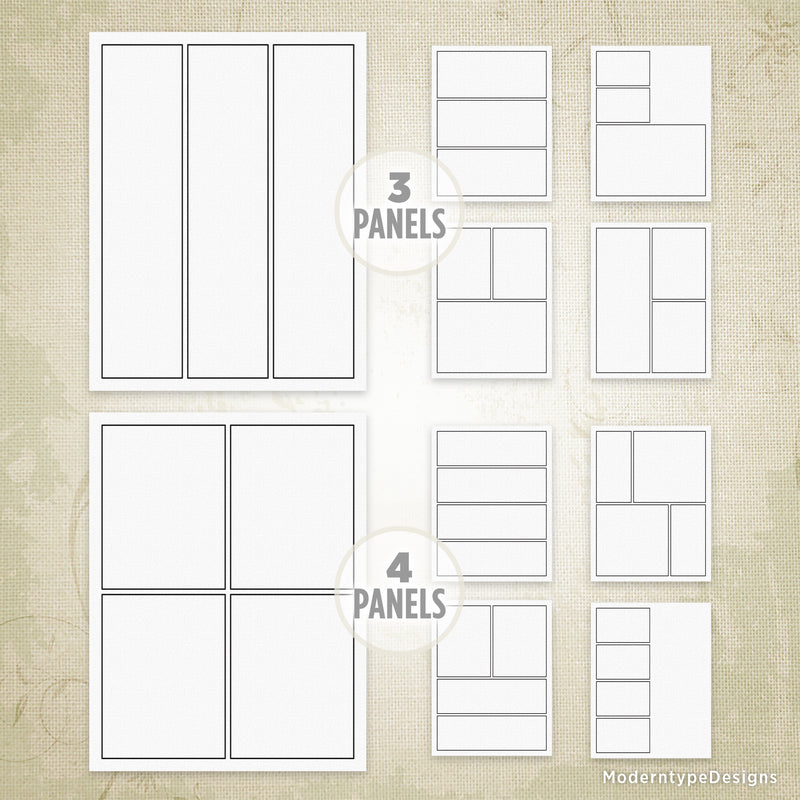Basic Comic Book Panels Printable