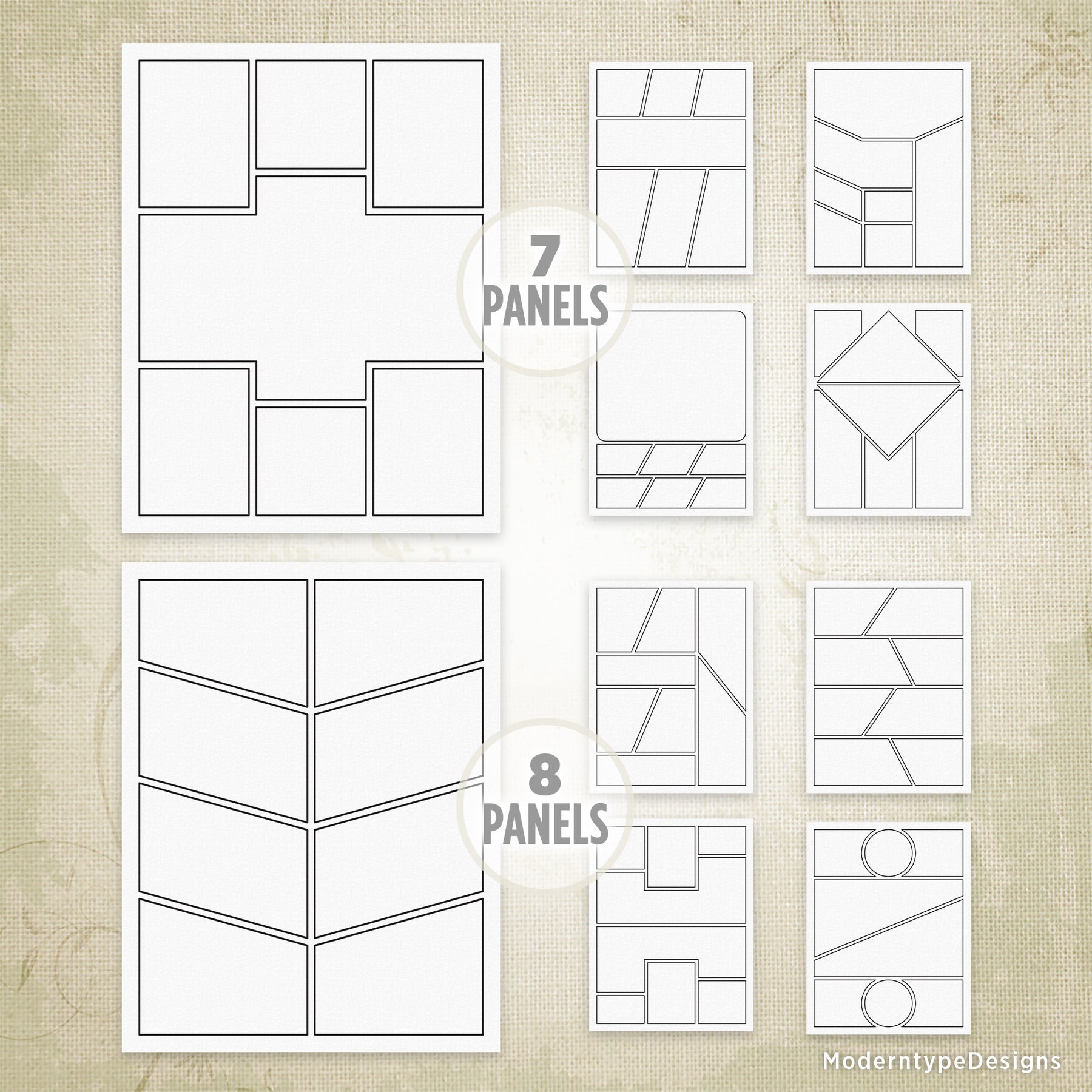 Complex Comic Book Panels Printable