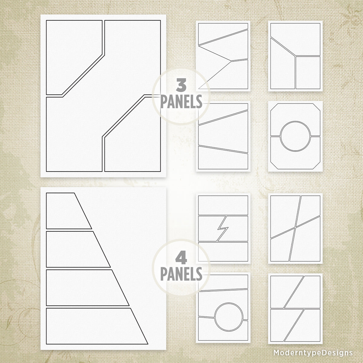 Complex Comic Book Panels Printable
