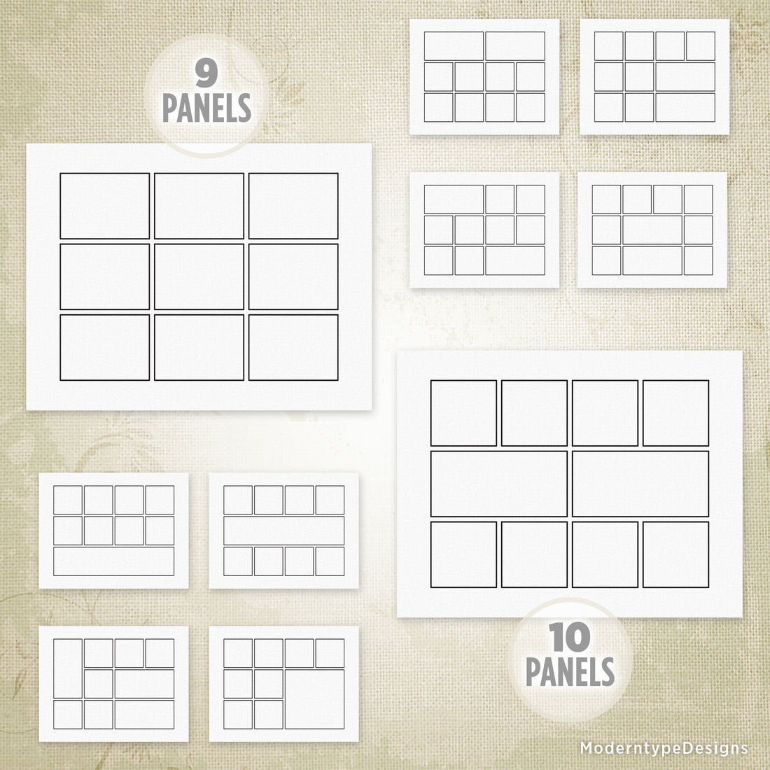Basic Comic Strip Panels Printable