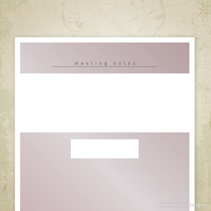 Digital Meeting Notes Planner