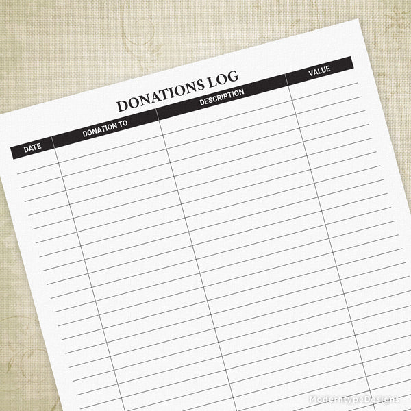donations sign printable