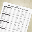 Emergency Contact Printable Form, Personalized