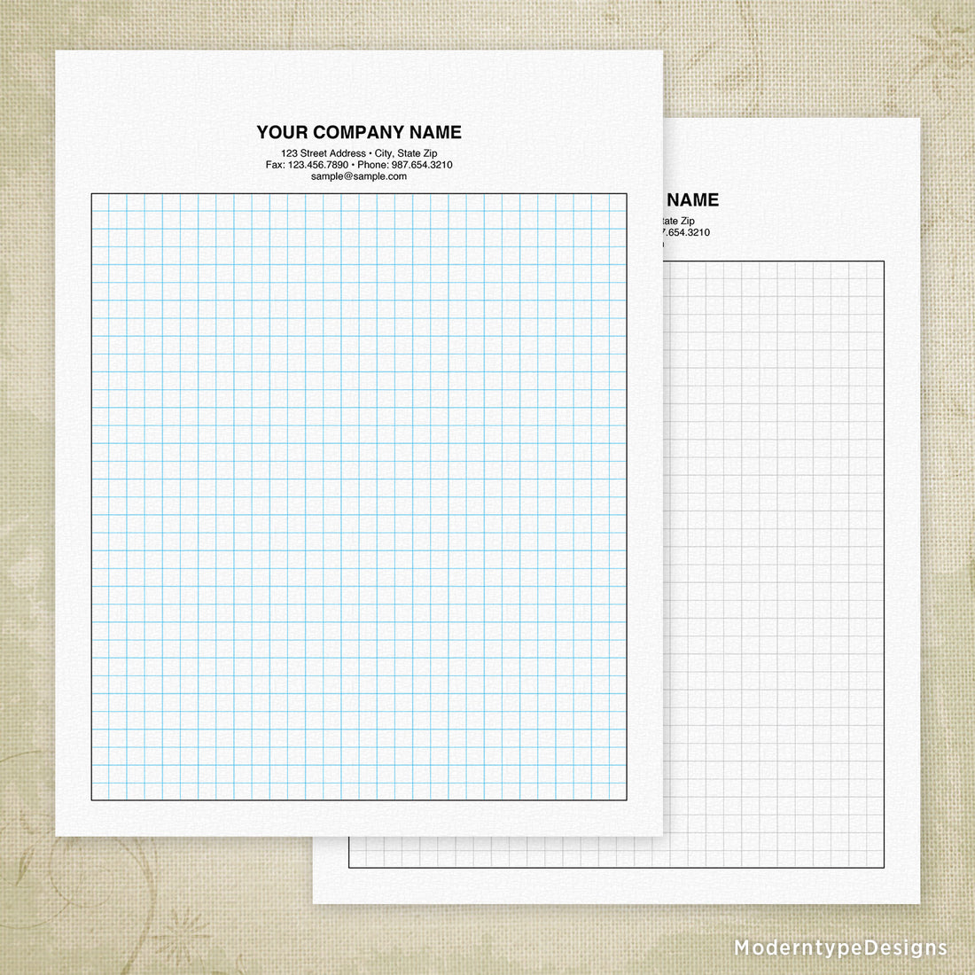 Graph Paper Printable for Clipboard, Personalized