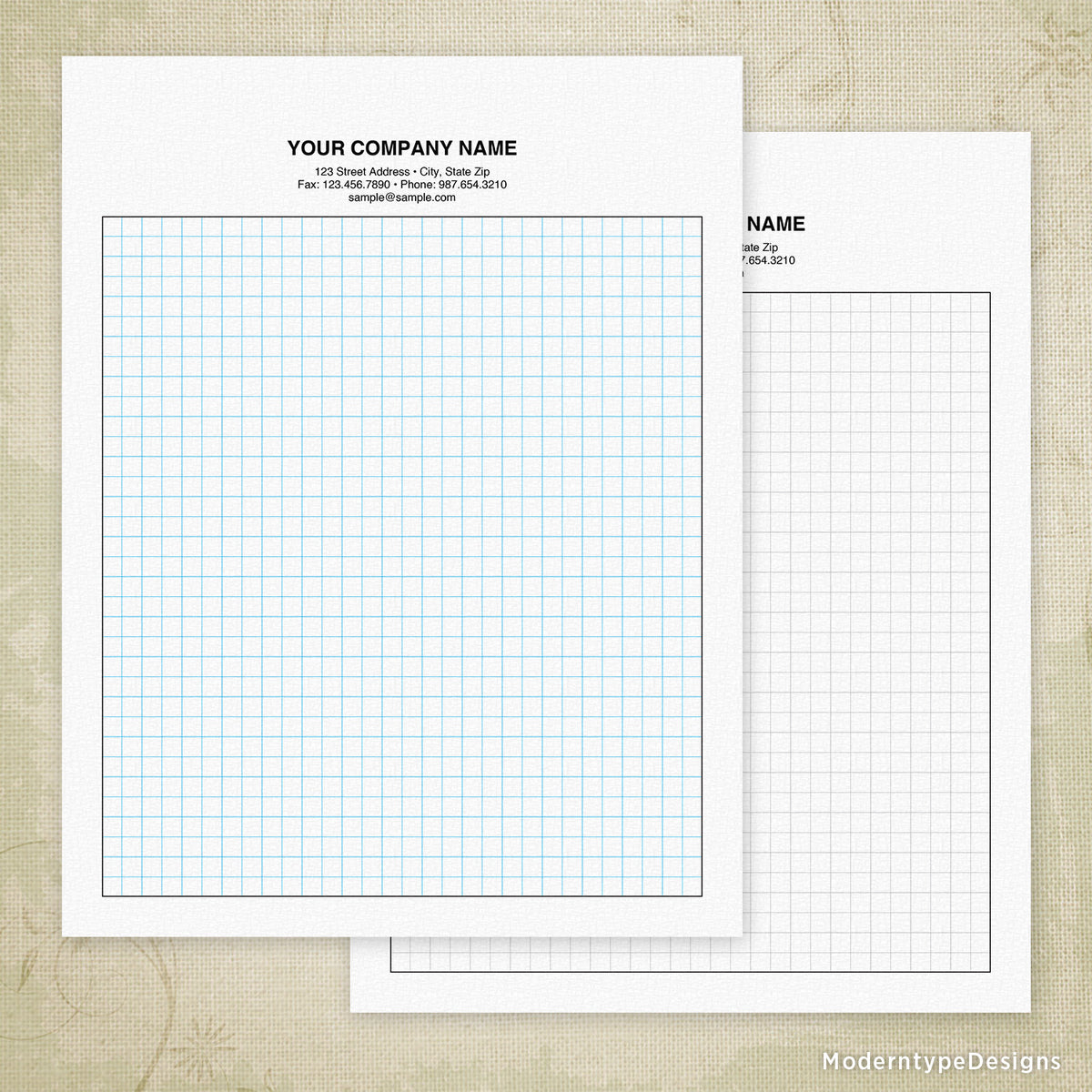 Graph Paper Printable for Clipboard, Personalized