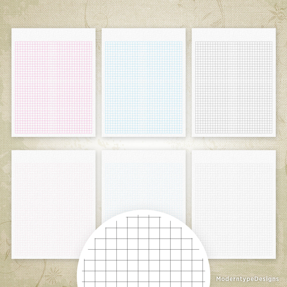 Regular Square Grid Digital Paper Printable