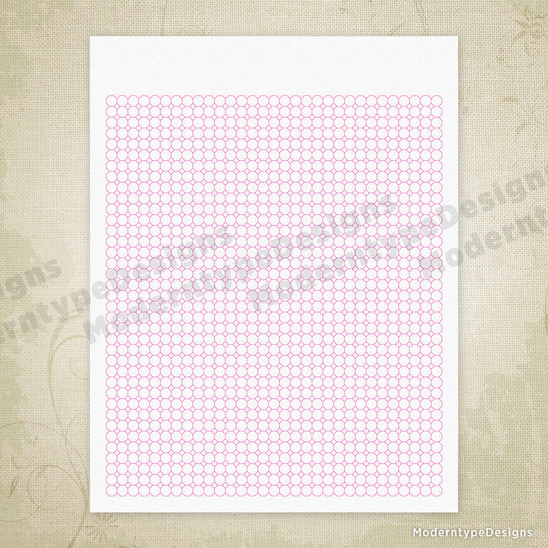 Octagon Grid Digital Paper Printable