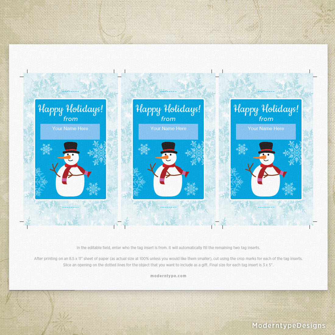 Holiday Glow Stick, Pencil Tag Printable, Personalized