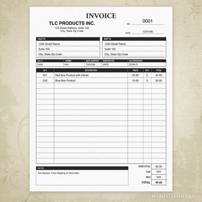 Invoice Form Printable, Editable, #4