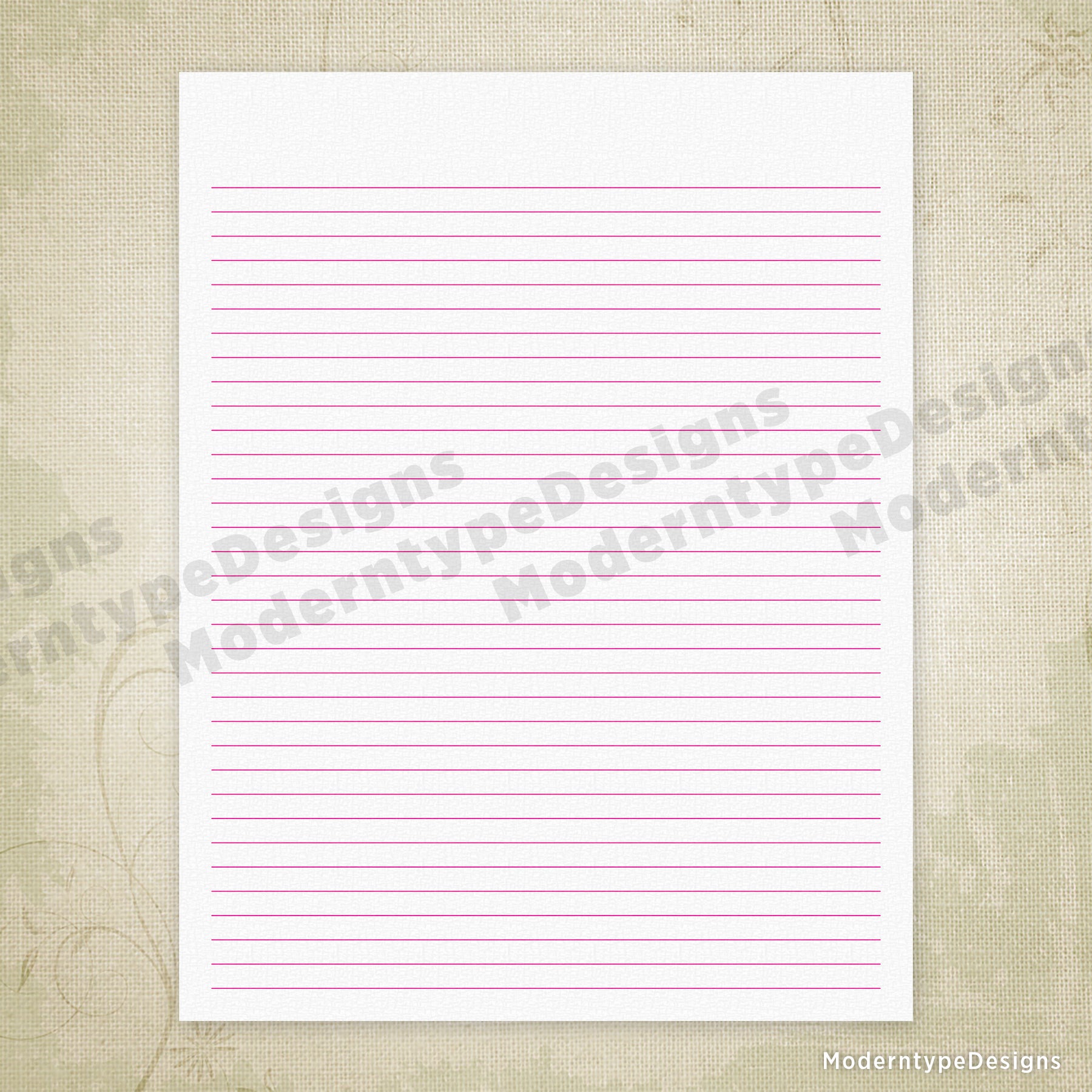 Lined Digital Paper Printable
