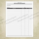 Office Supplies Request Printable Form, Personalized