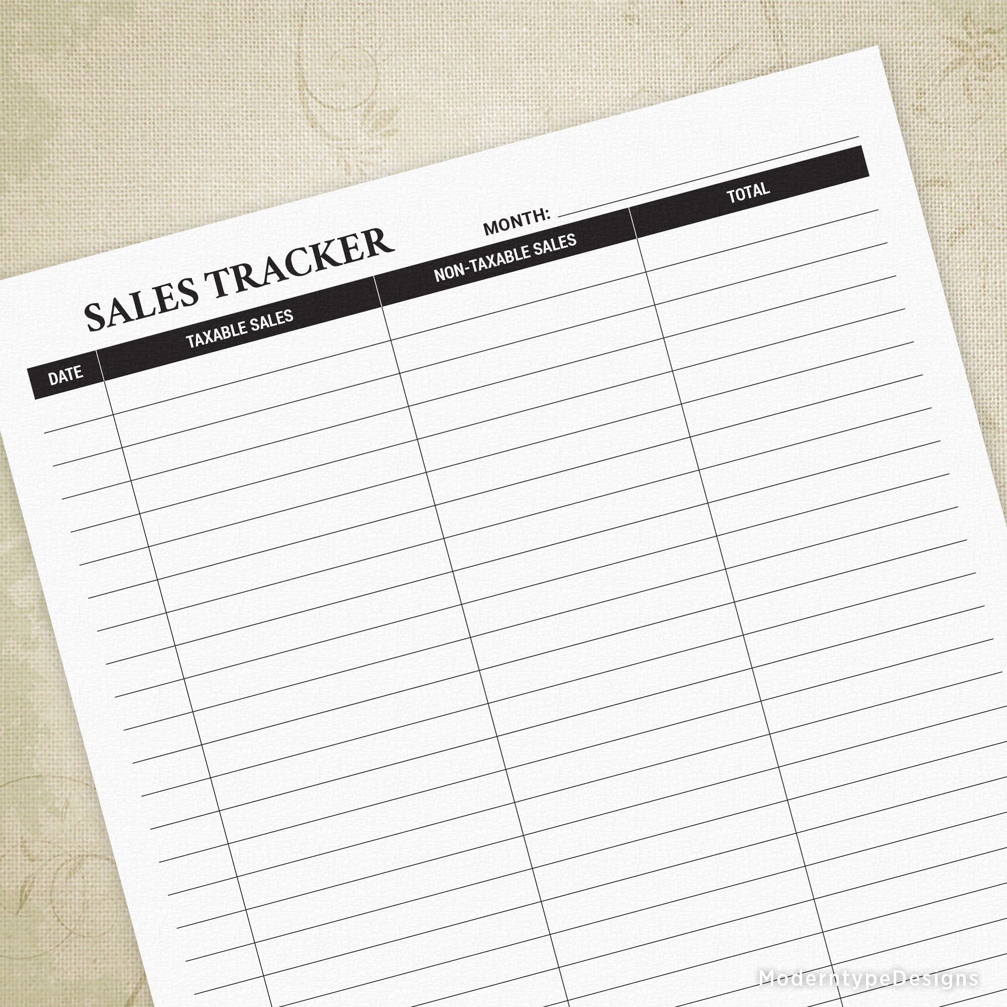 Sales Tracker Printable, #2