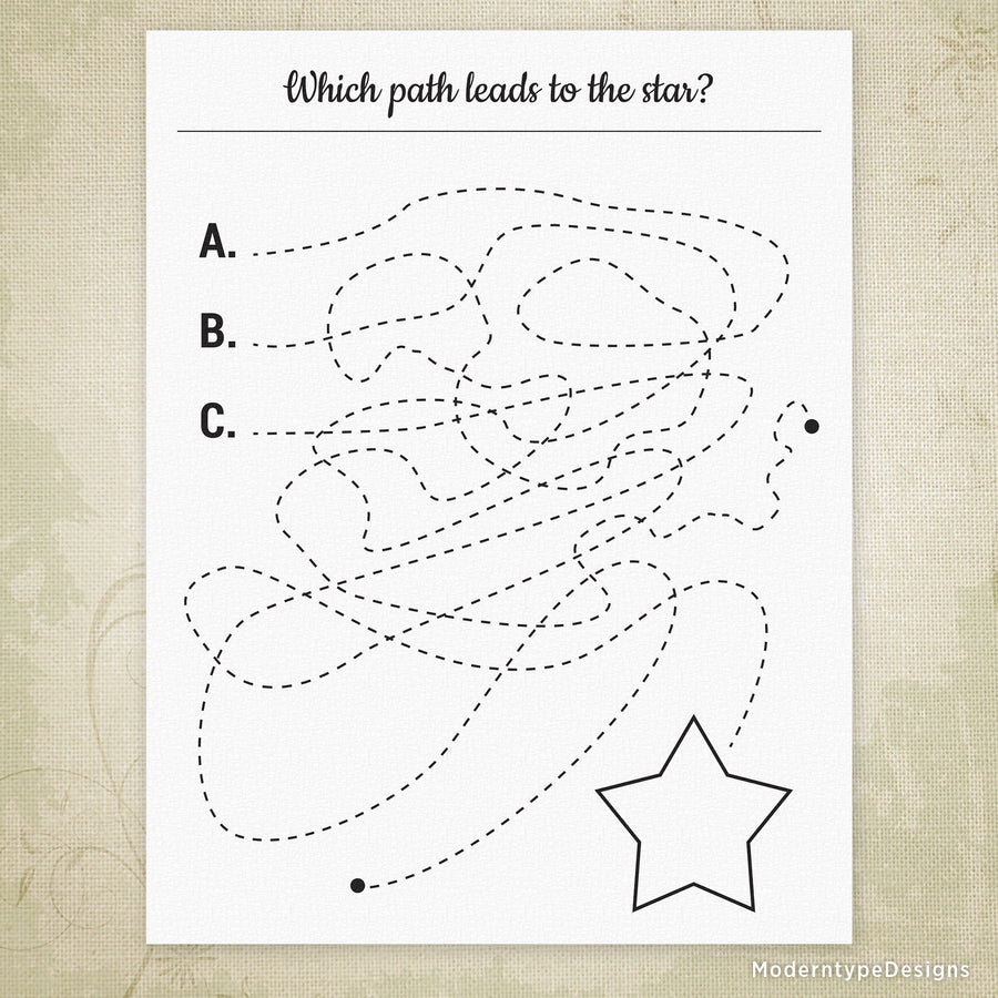 Find the Path to the Shape Printable