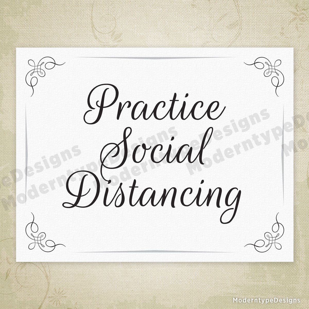 Practice Social Distancing Printable Sign