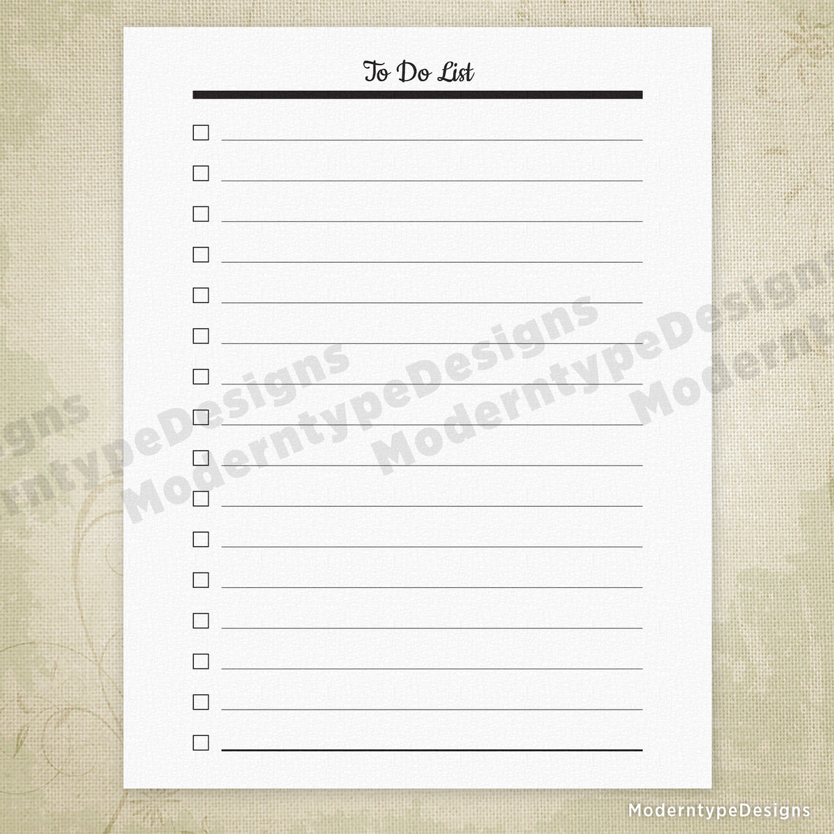 To Do List Planner Printable