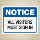 All Visitors Must Sign In Printable Sign
